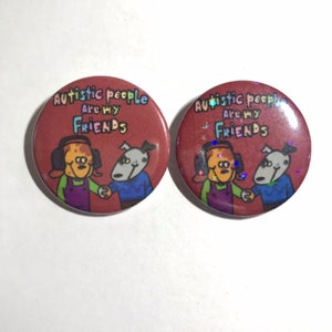 4 Pack Holographic or Plain Autism Button Pins ( 37 Mm ) - Etsy