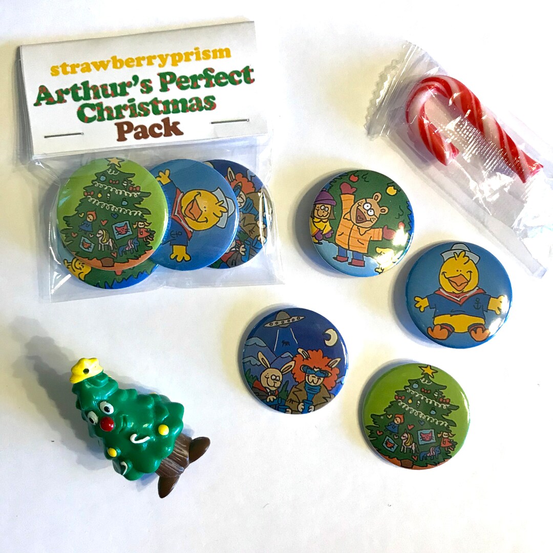 4 Pack Arthur's Perfect Christmas Button Pins ( 37 Mm ) - Etsy