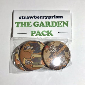4 Pack Retro Style the Garden Button Pins ( 37 Mm ) - Etsy