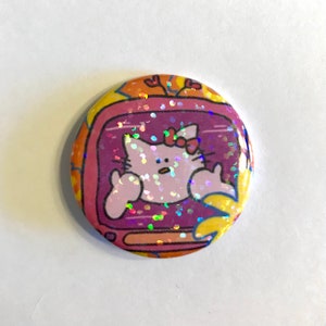 4 Pack Holographic Glitter Girly Y2K Button Pins ( 37 Mm ) - Etsy