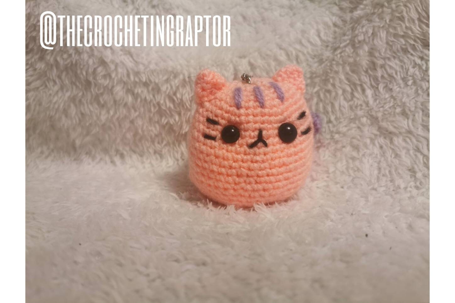 Large Amigurumi Tabby Cat Keychain / Keyring - Etsy