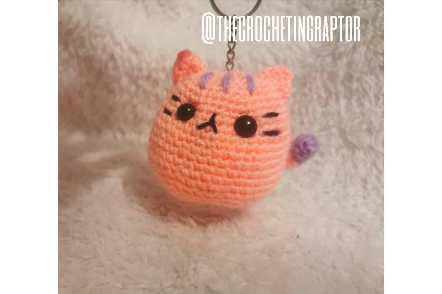 Large Amigurumi Tabby Cat Keychain / Keyring - Etsy
