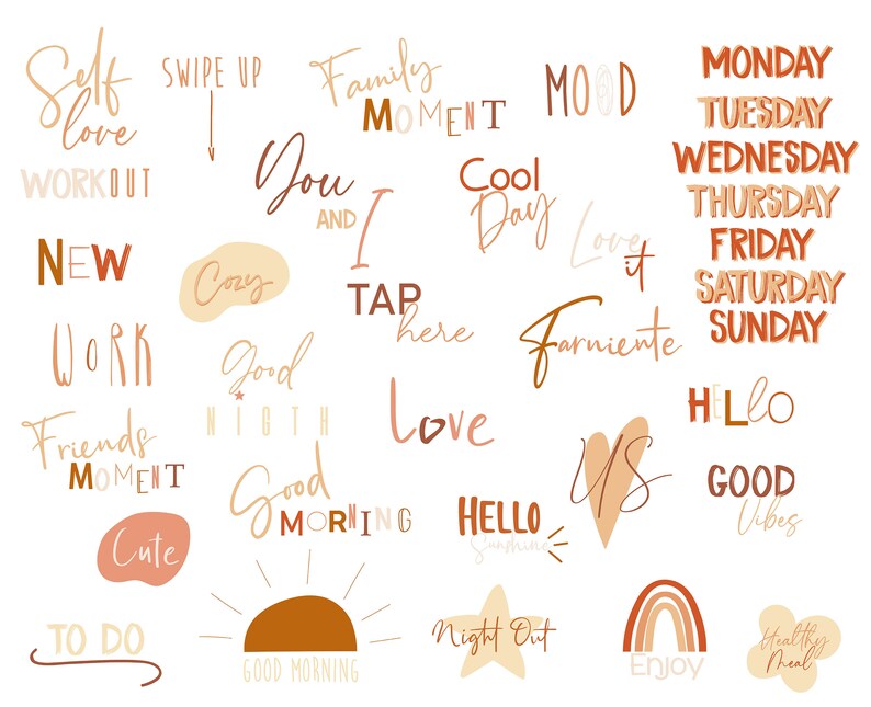 Instagram Boho Story Stickers, Boho Instagram Sticker, Nude Sticker ...