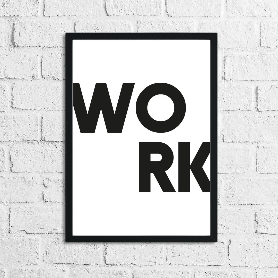 Bold Work Inspirational Wall Decor Quote Print - Etsy