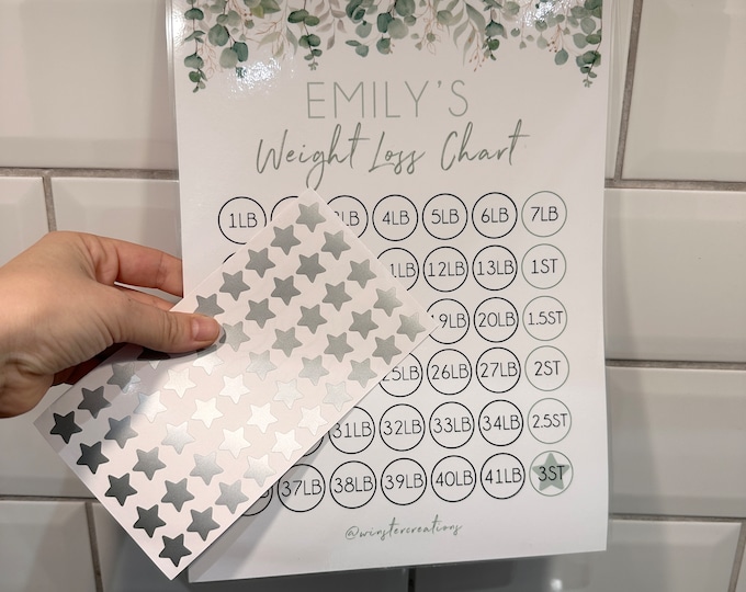Personalised Weight Loss Chart A4 A5 With Stickers Slimming World ...