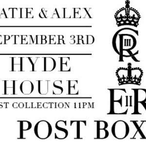 Diy Vinyls - Post Box, Box Sign, Wedding Sign, Personalised Wedding ...