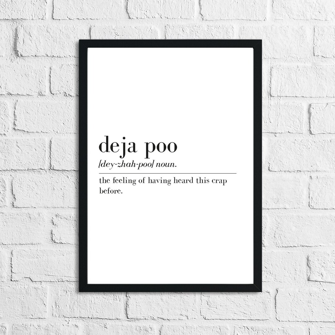 Deja Poo Definition Bathroom Wall Decor Funny Print - Etsy