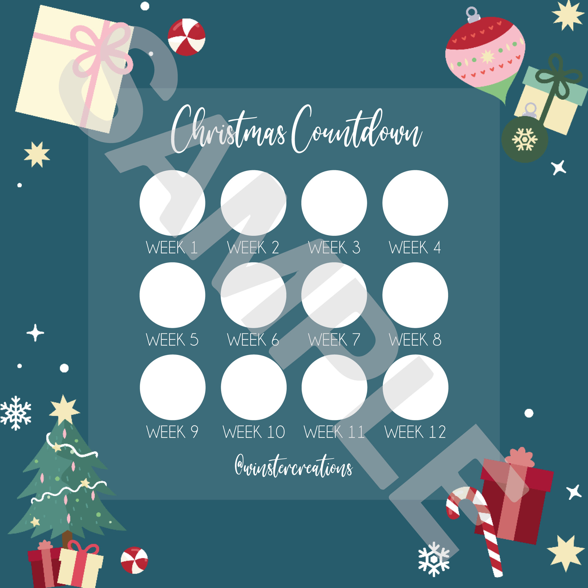 2022 Blue 12 Week Christmas Tracker Weight Loss Chart - Etsy