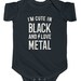 Cute in Black | Metal Baby Clothes | Heavy Metal Baby Bodysuit | Cool ...