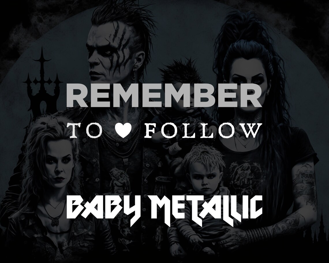 Cute in Black | Metal Baby Clothes | Heavy Metal Baby Bodysuit | Cool ...