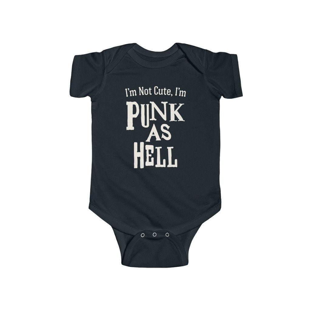 I'm Not Cute, I'm PUNK AS HELL Baby Bodysuit | Black Alternative Baby ...