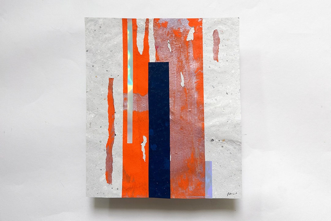 Screen Printed Poster, Modern Art Picture GLORI, Minimalist Collage ...
