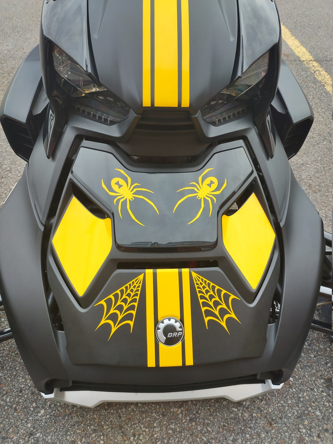 Black Widow Spider and Web Decal Set for Can-am Ryker or Spyder (4 ...
