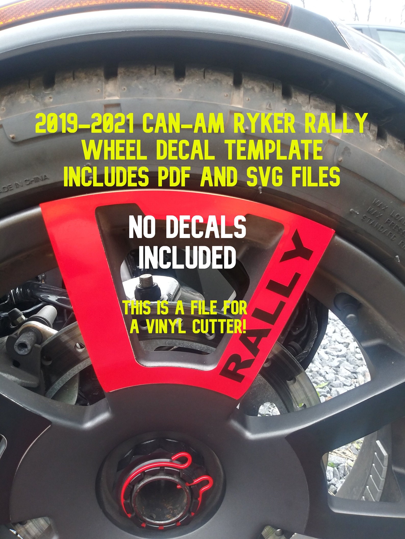 Rally Wheel Decal Template for 2019 to 2021 Can-am Ryker Rally - Etsy