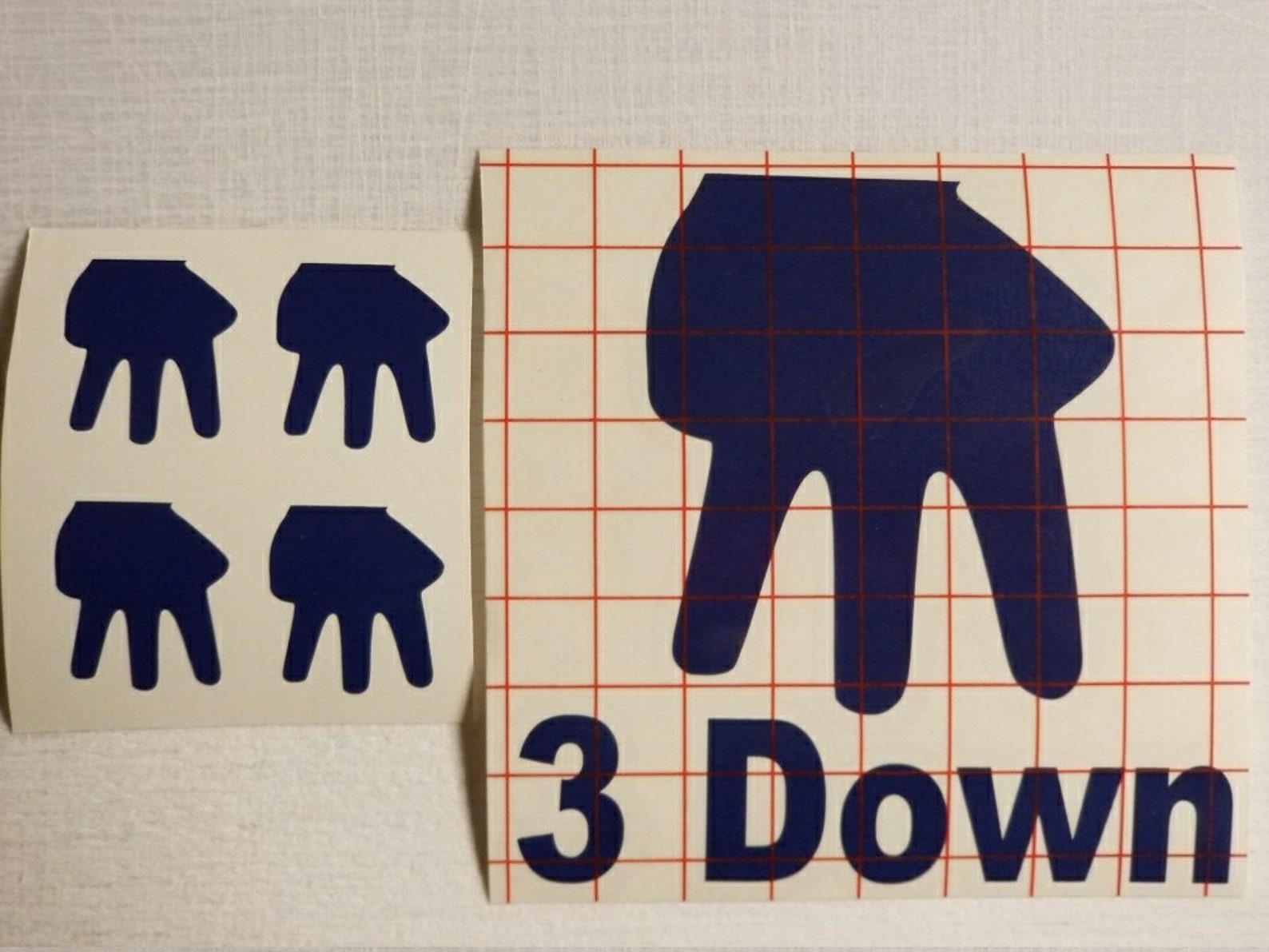 3 Down Biker Wave Decals for Prescott Wheel Hub Caps and Hood Accent ...