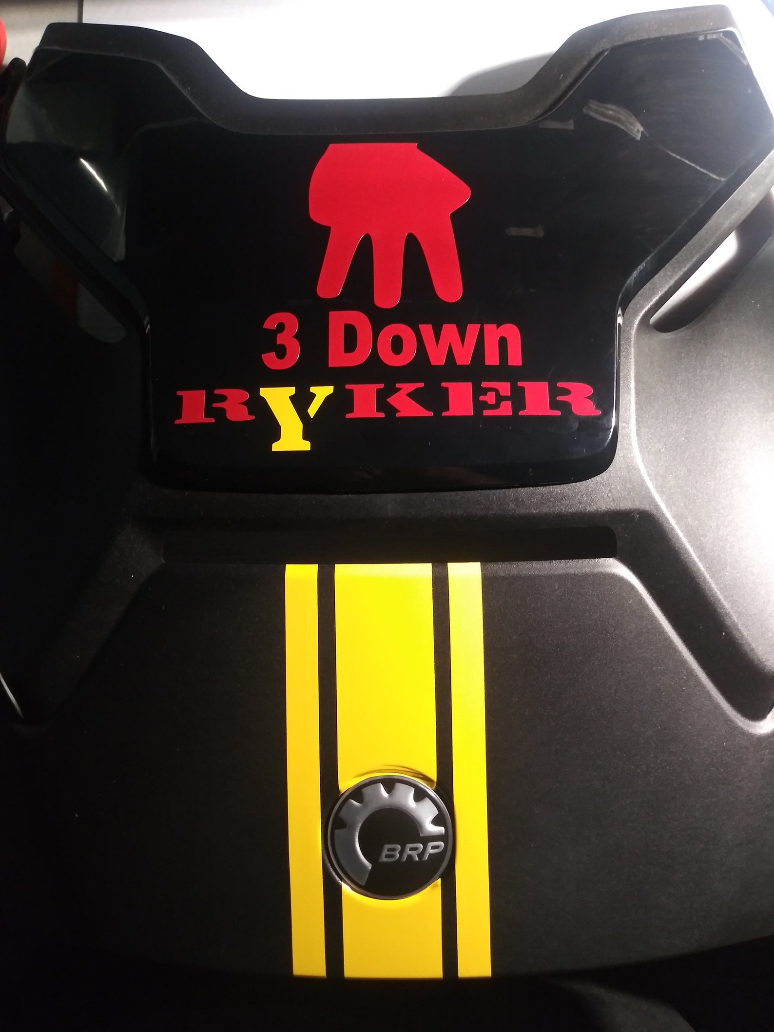3 Down Biker Wave Decals for Prescott Wheel Hub Caps and Hood Accent ...
