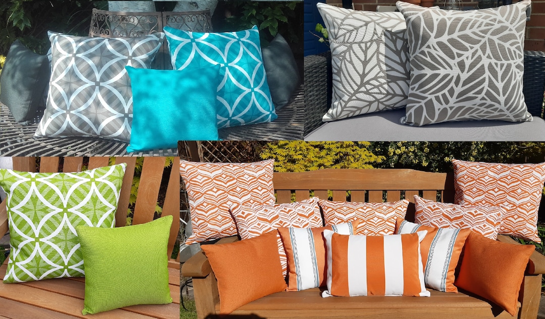 CUSTOM Premium Handmade Outdoor Garden Cushions, Patterns, Plains and ...