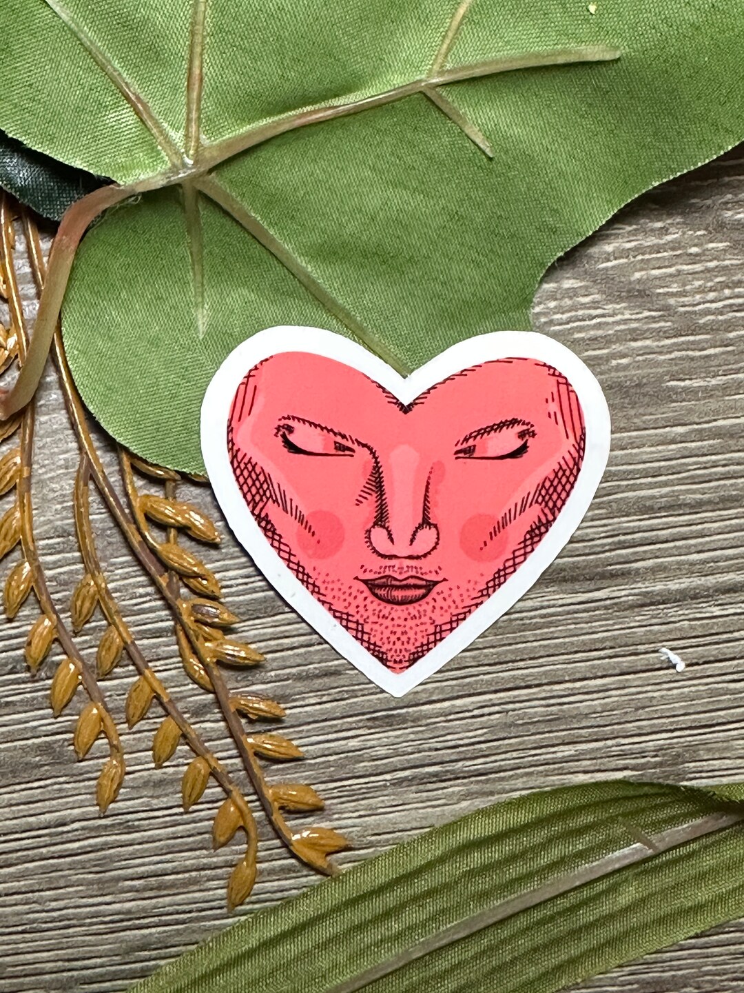 Heart Face Sticker waterproof Valentines - Etsy