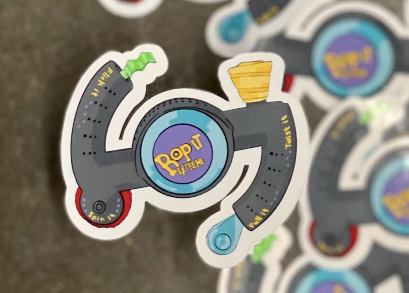 Bop It Sticker Illustration 90's Toys Nostalgia (waterproof) - Etsy