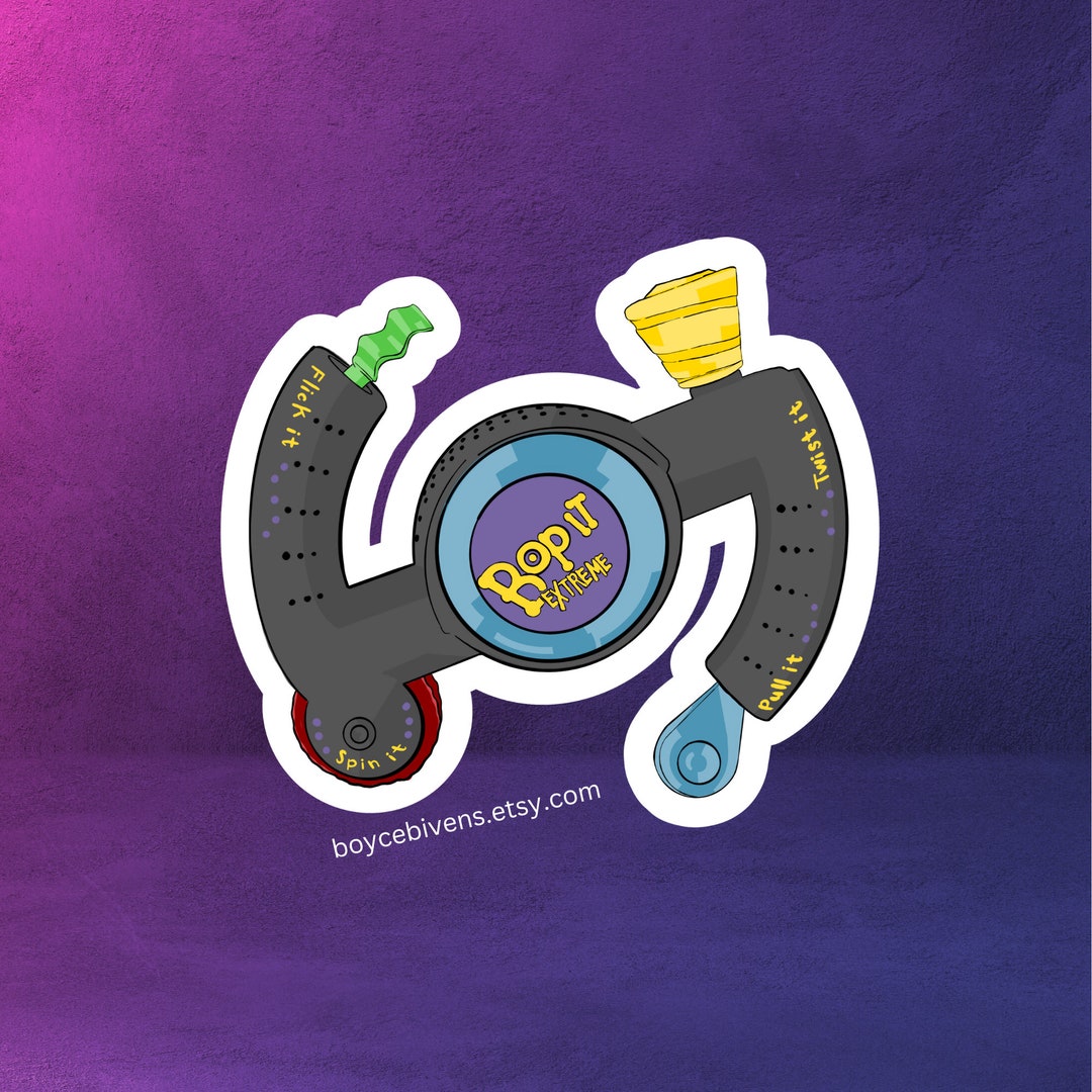 Bop It Sticker Illustration 90's Toys Nostalgia (waterproof) - Etsy
