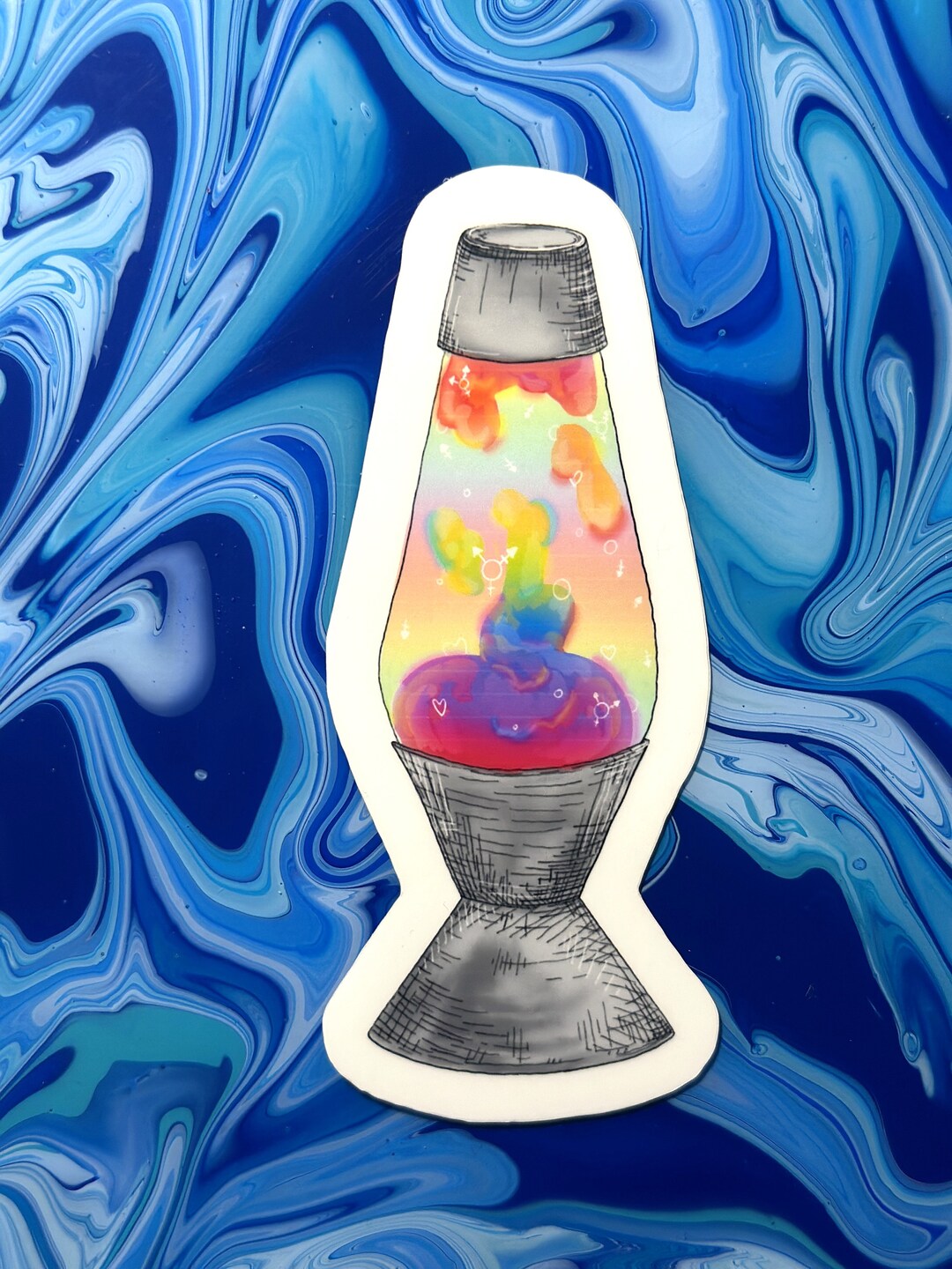 Gay Queer Pride Lava Lamp Sticker waterproof LGBTQ - Etsy