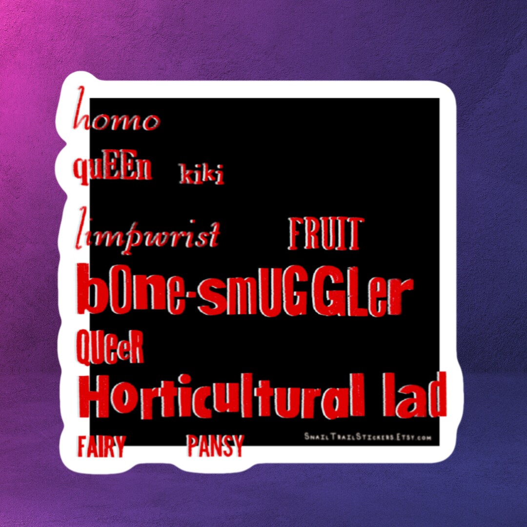 Horticultural Lad Pansy Queer Slang Through History Sticker (waterproof ...