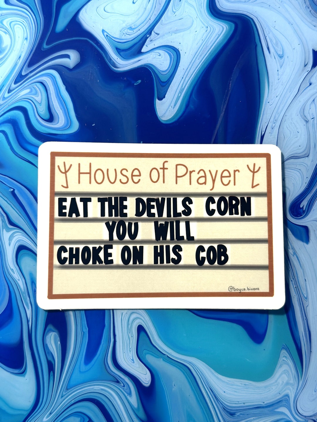 Odd Religious Billboard Sticker waterproof - Etsy