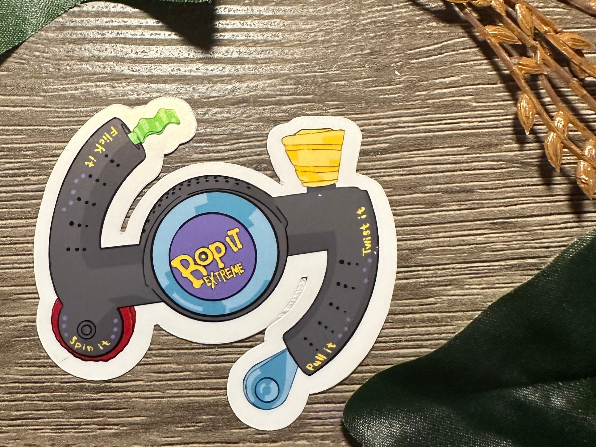 Bop It Sticker Illustration 90's Toys Nostalgia - Etsy