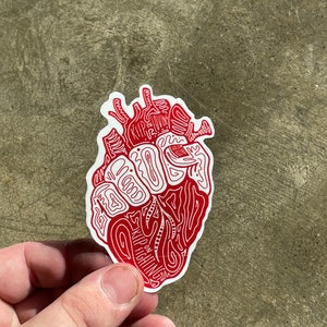 Ramshackle Glory Heart Fist Keep on Loving Sticker - Etsy