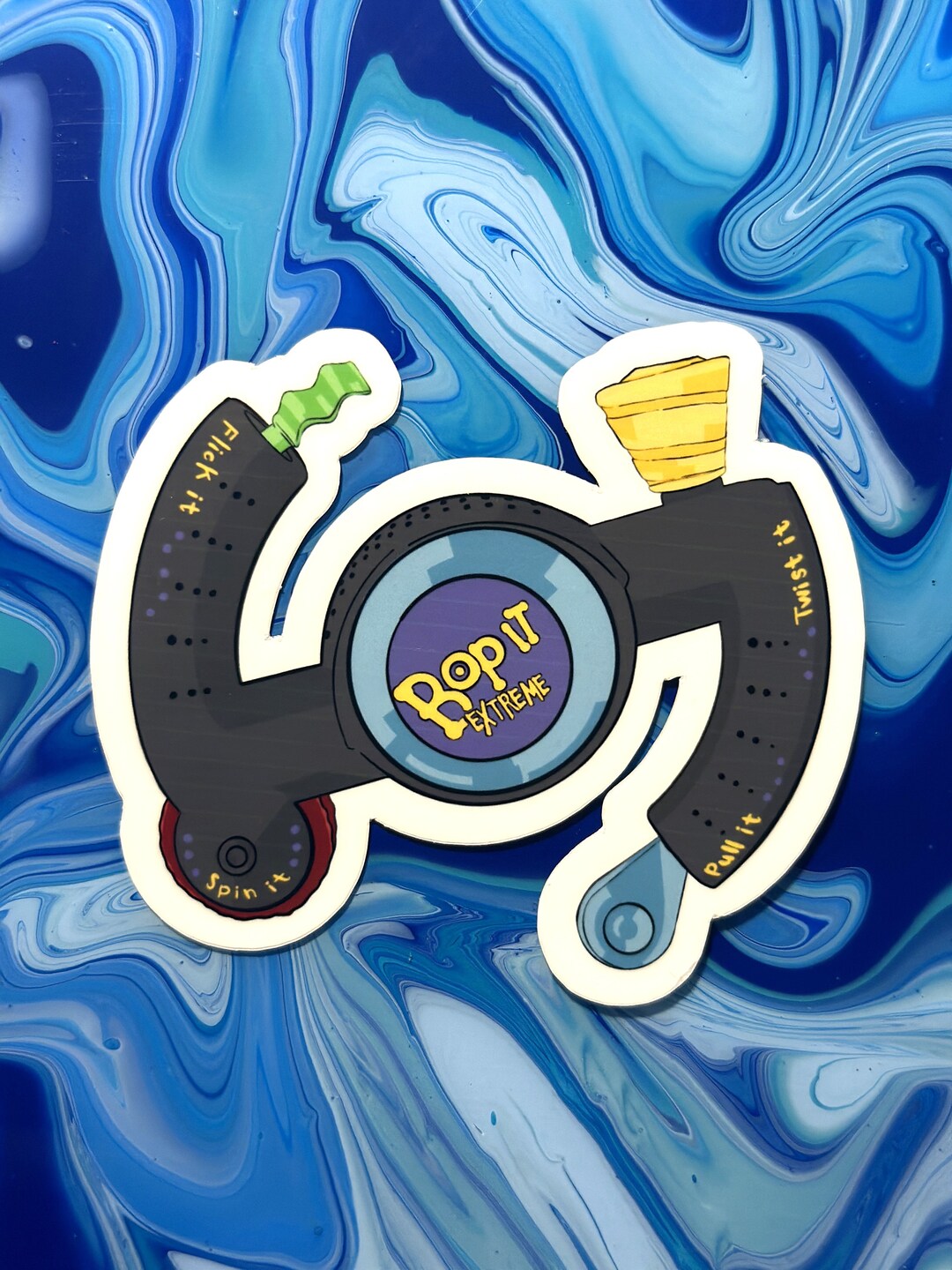 Bop It Sticker Illustration 90's Toys Nostalgia - Etsy