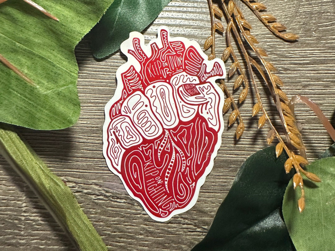 Ramshackle Glory Heart Fist Keep on Loving Sticker - Etsy