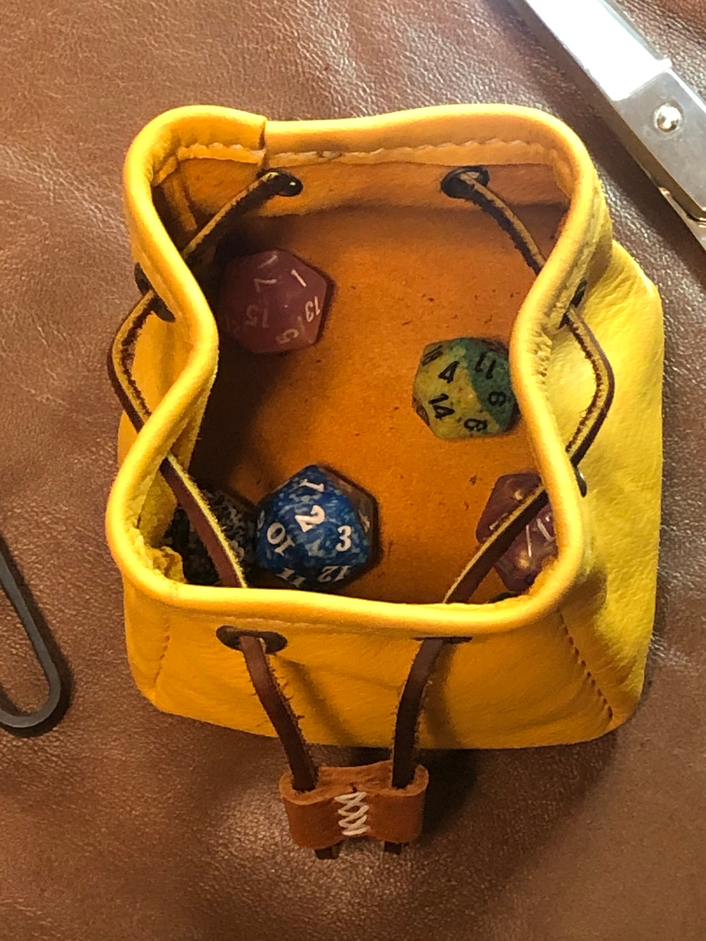 Leather Dice Bag Coin Pouch D&D Dungeons and Dragons | Etsy