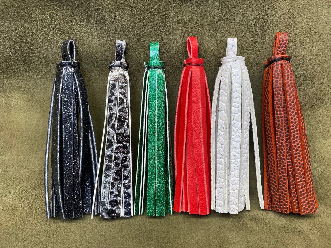 Handmade Vinyl Bag Tassel: Patterned Keychain Tassel, 4" - Etsy