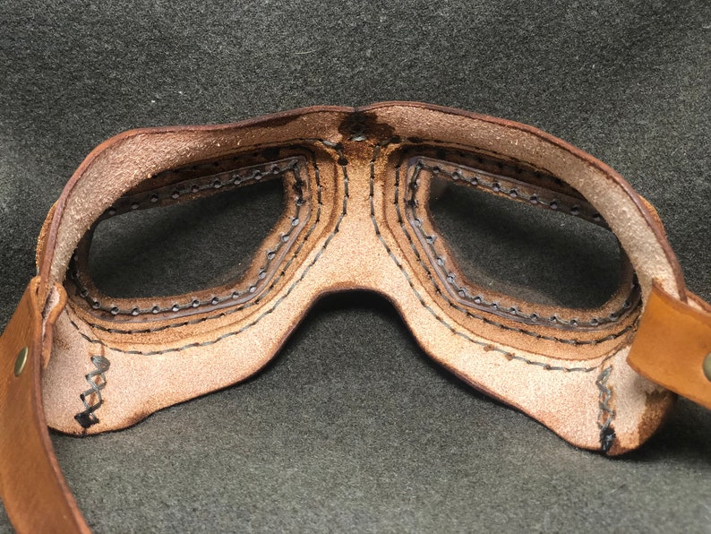Handmade Leather Aviator Cap and Goggles: Steampunk Costume Set - Etsy