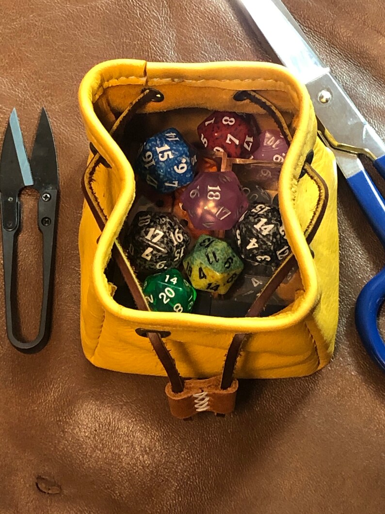 Leather Dice Bag Coin Pouch D&D Dungeons and Dragons - Etsy