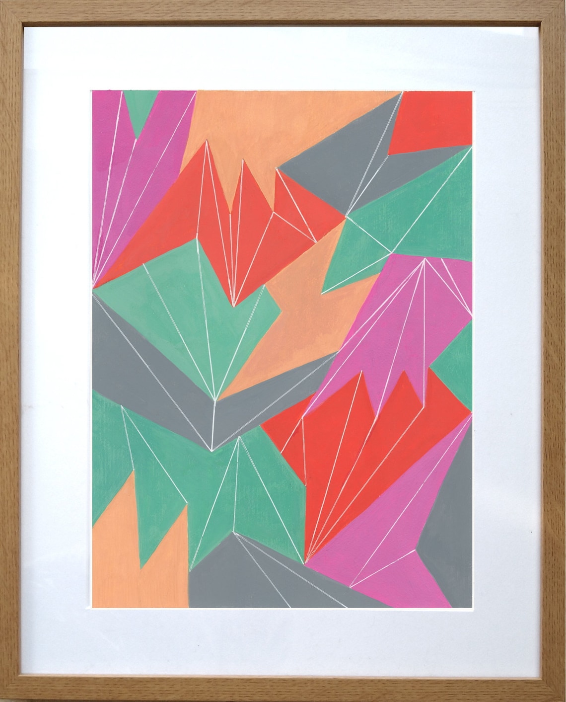 Abstract Geometric Colour Clash Art Print - Etsy