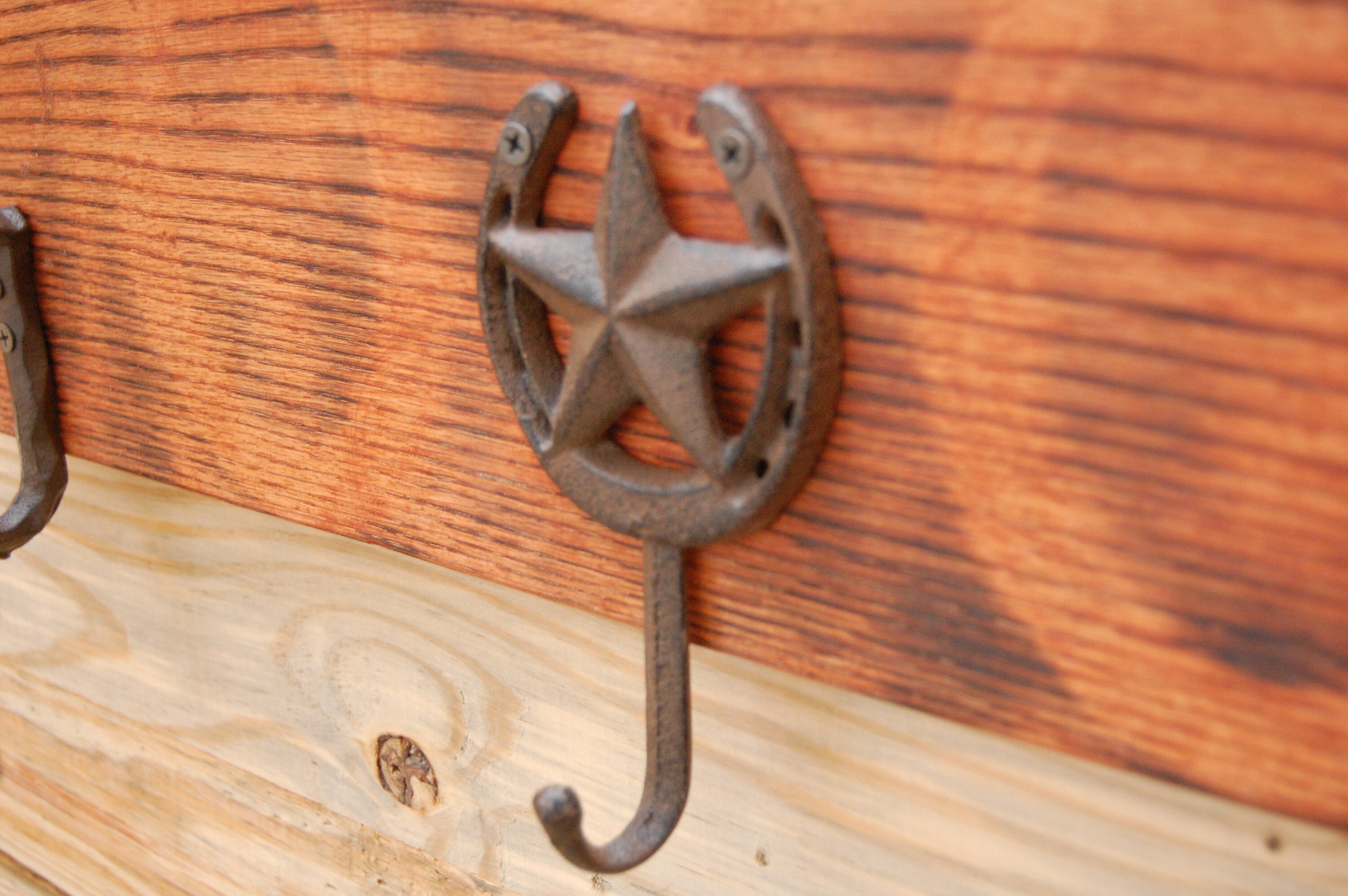 Rustic Western 3 Hook Wall Rack - Etsy Polska