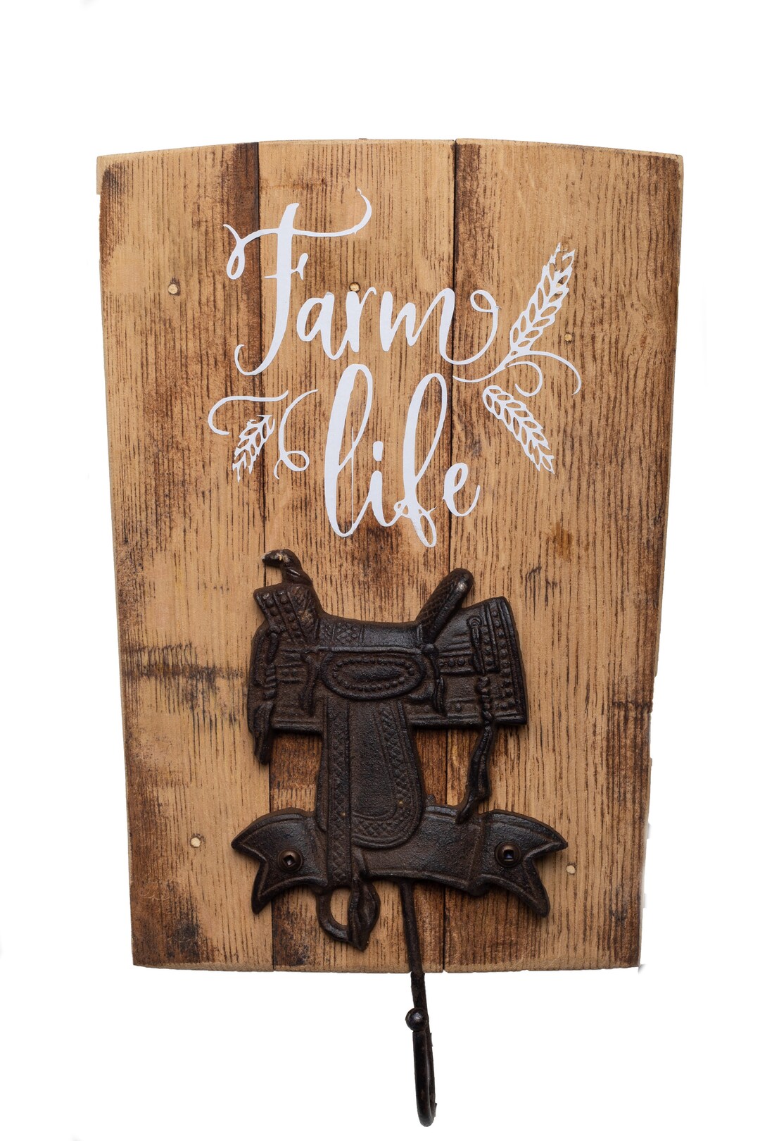 Rustic "farm Life" Sign With Hook - Etsy