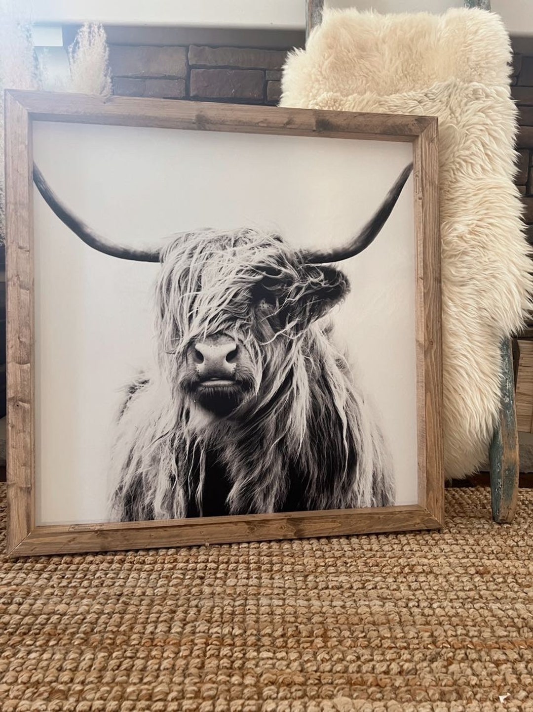 Fully Framed Highland Cow - Etsy