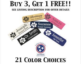 Name Tag Name Badge Employee Custom Personalized Engraved Name | Etsy