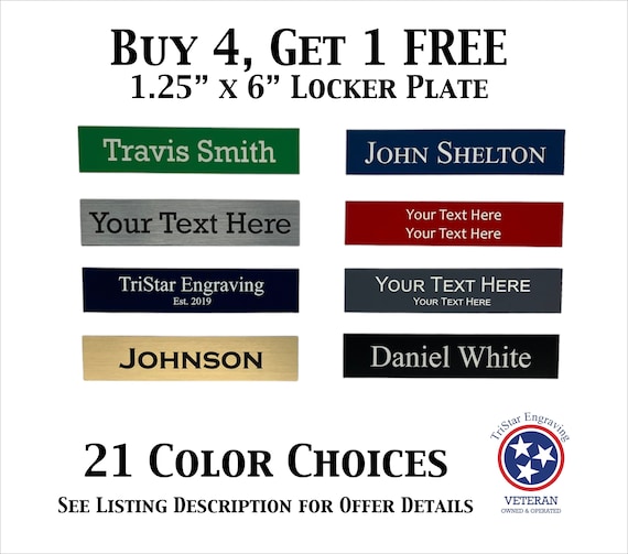 Locker Room Name Tags