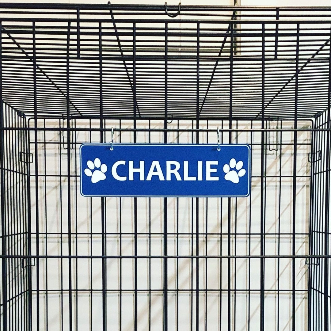 Dog Paw Kennel Name Plate Dog Tag Crate Pet Tag Doghouse Sign - Etsy