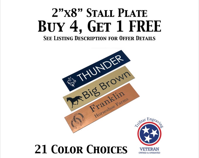 Stall Name Plate Slider Set & Single Plates Only Bold Lamacoid Plastic ...