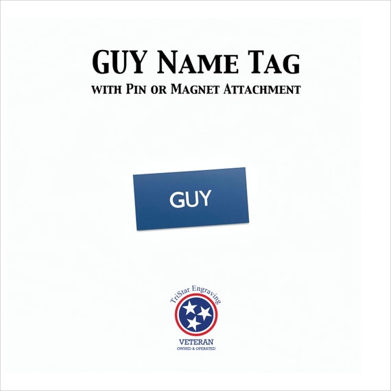 Free GUY Name Tag Cosplay Name Badge Non Player Character | Etsy