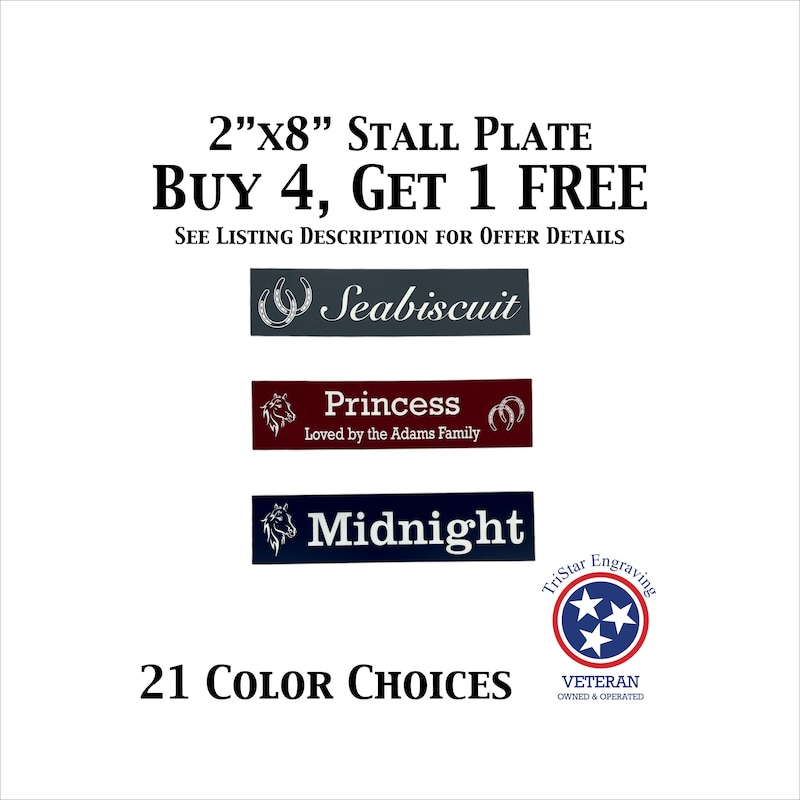 Stall Names Plates - Etsy