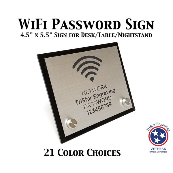 Wifi Password Sign - Etsy