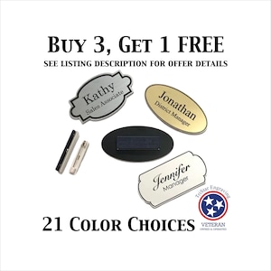 Name Tag Name Badge Employee Custom Personalized Engraved Name Tag - Etsy