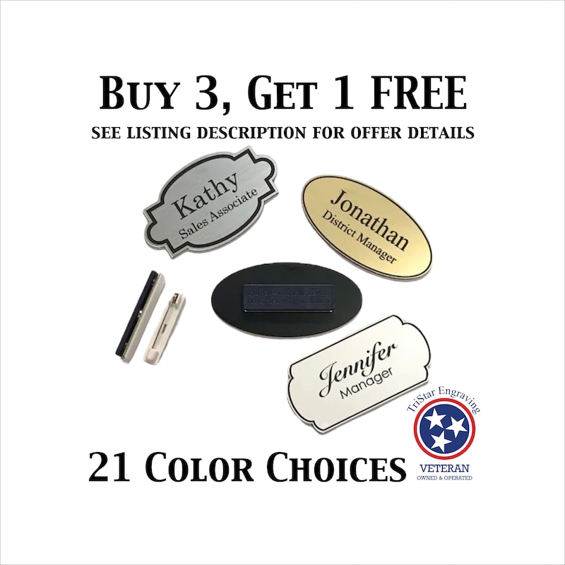 Custom Magnetic Name Tags - Etsy