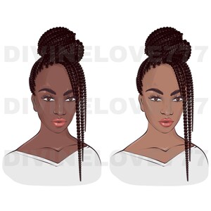 Braids SVG and PNG Bundle Black Woman SVG Black Girl Svg Svg Bundle ...