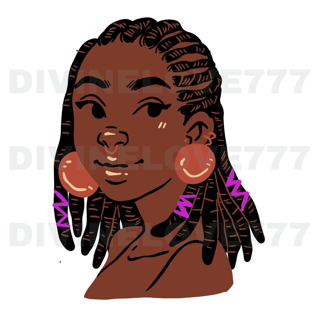 Braids Woman SVG PNG Young Black Woman SVG Black Girl Svg - Etsy Portugal